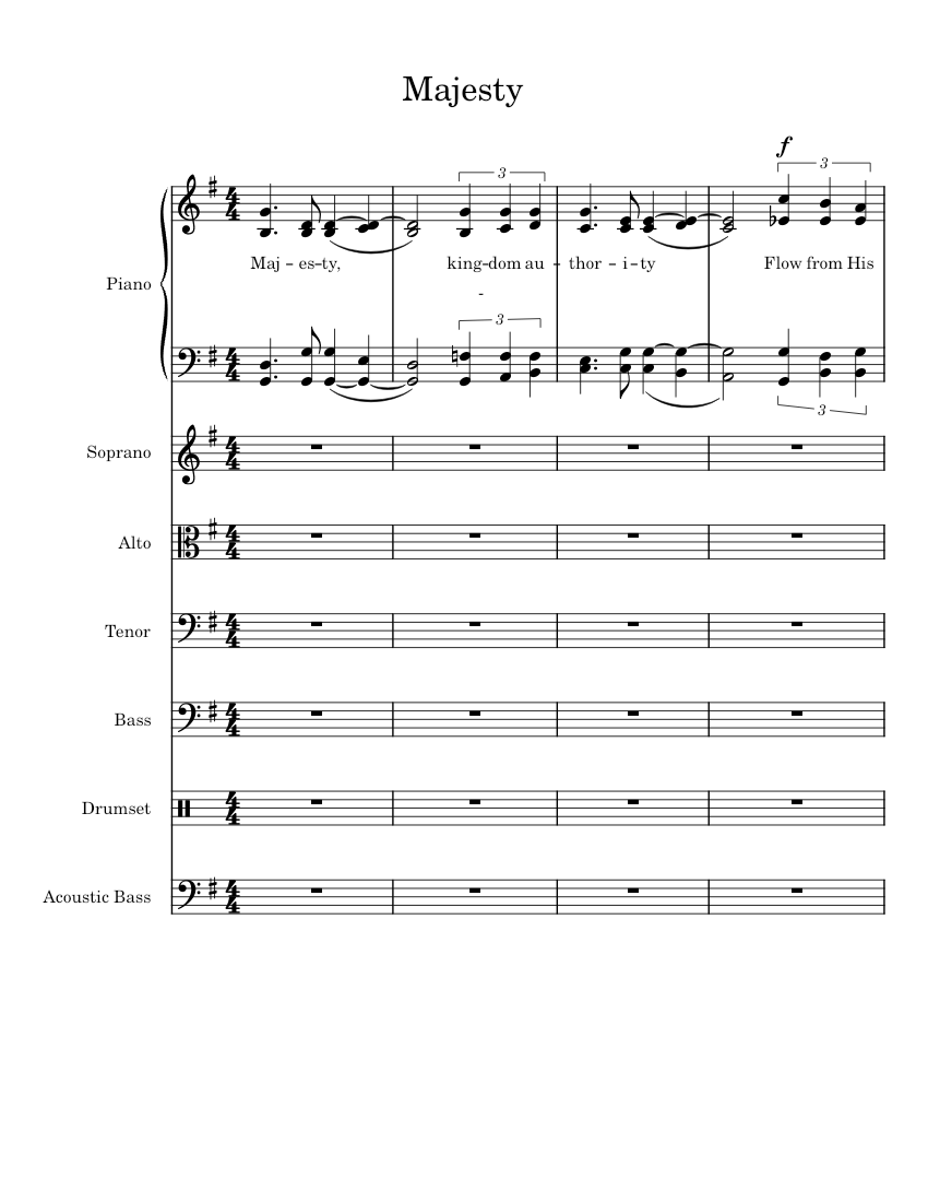 Majesty – Jack W. Hayford Majesty Sheet music for Piano, Soprano, Alto ...