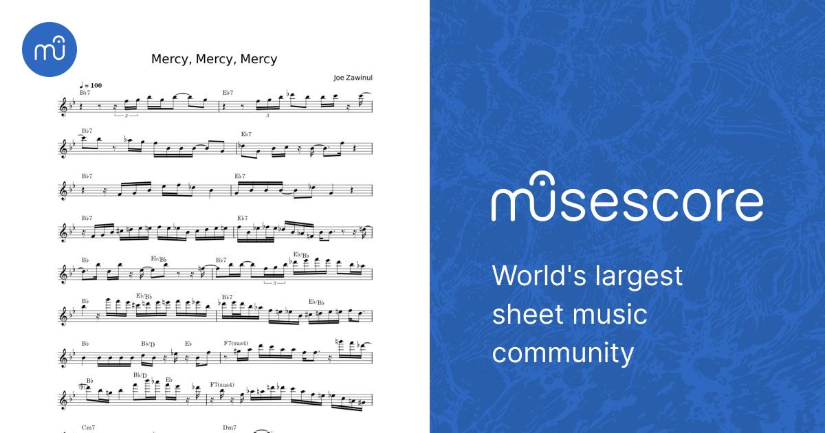 Mercy Mercy Mercy - Joe Zawinul Sheet music for Piano (Solo) Easy ...
