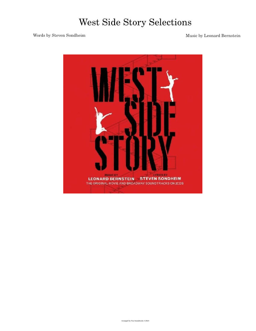 West Side Story Selections – Leonard Bernstein Sheet Music for Piano ...