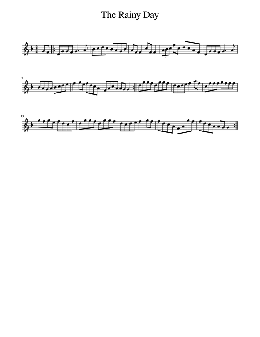 The Rainy Day Sheet music for Piano (Solo) Easy | Musescore.com