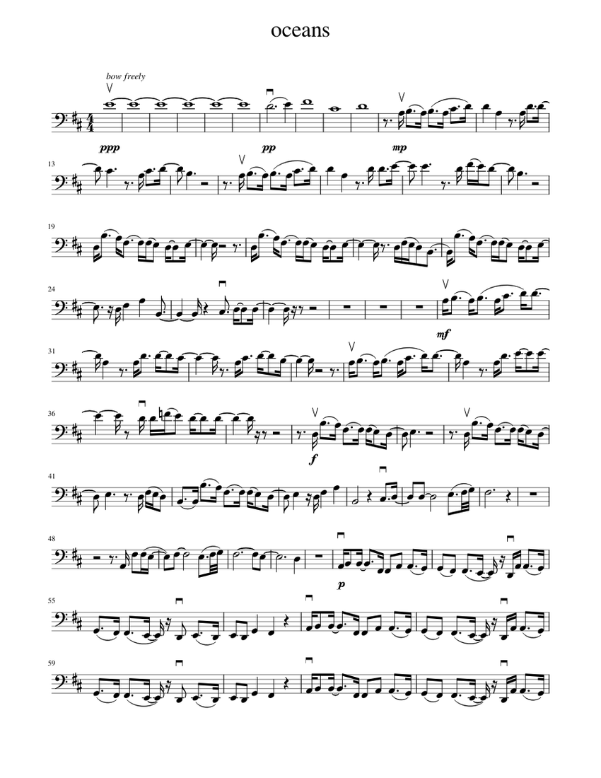 oceans - piano tutorial