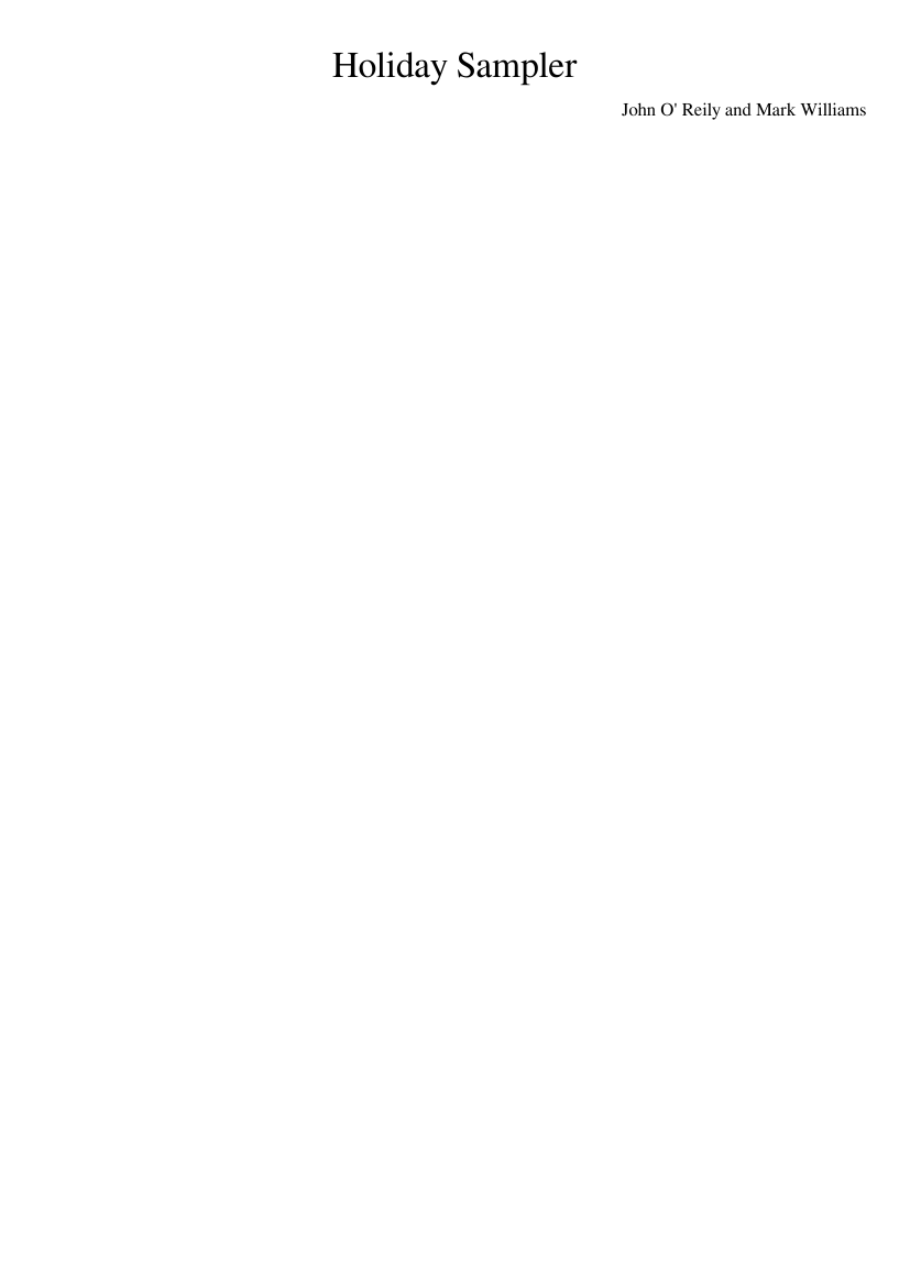 Holiday Sampler (Full Score) Sheet Music for Trombone, Euphonium, Tuba ...