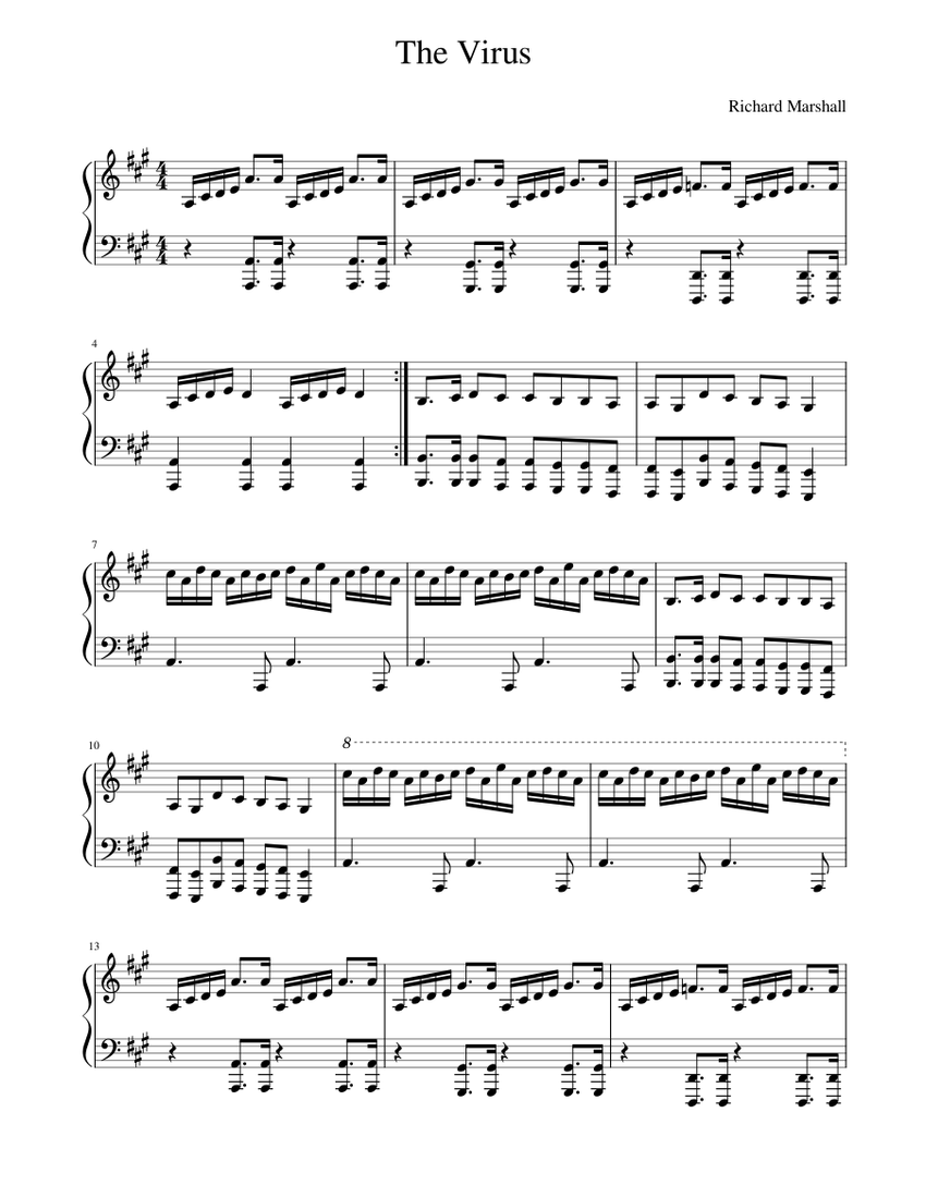 The Virus Sheet music for Piano (Solo) | Musescore.com