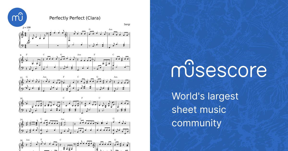 Perfectly Perfect - Sergi Sheet music for Piano (Solo) Easy | Musescore.com