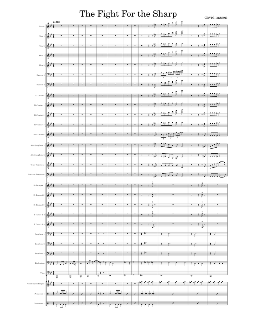 The Fight For the Sharp Sheet music for Trombone, Euphonium, Tuba ...