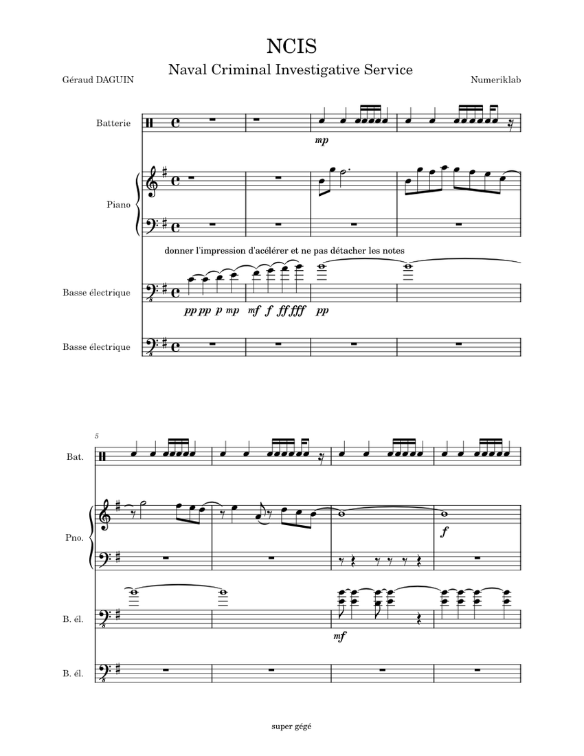 NCIS - piano tutorial