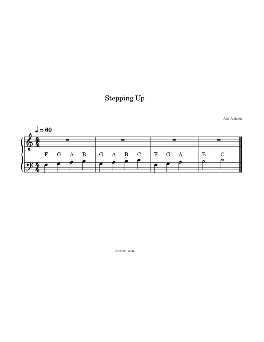 Stepping Up Sheet music for Piano (Solo) Easy | Musescore.com