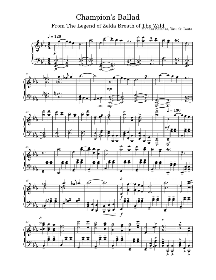 The Champions' Ballad – Nintendo. Various artists Sheet music for Piano ...