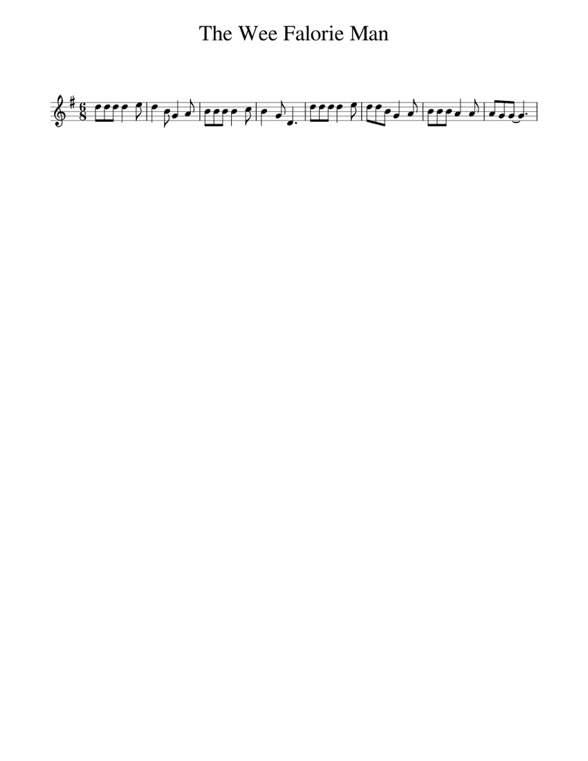 The Wee Falorie Man Sheet music for Piano (Solo) Easy | Musescore.com