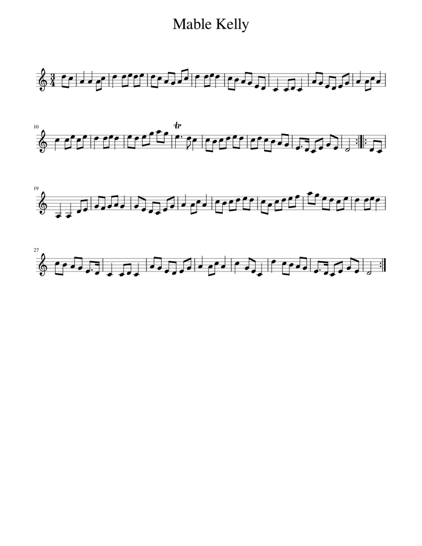 Mable Kelly Sheet music for Piano (Solo) | Musescore.com