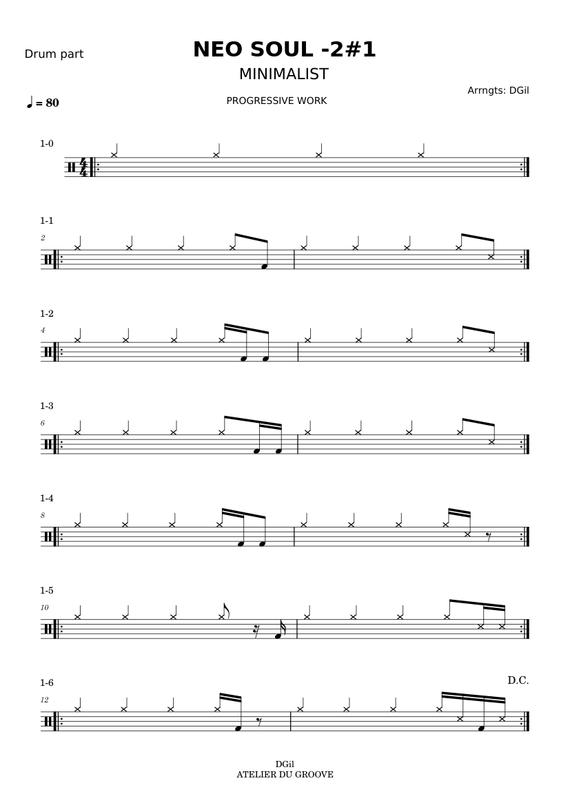 NEO SOUL2#1 Sheet Music for Drum group (Solo) | MuseScore.com
