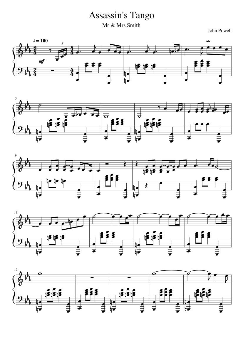 Assassin's_Tango Sheet Music for Piano (Solo) | MuseScore.com