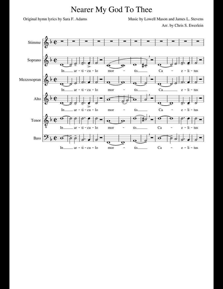 Nearer My God To Thee sheet music for Voice download free in PDF or MIDI