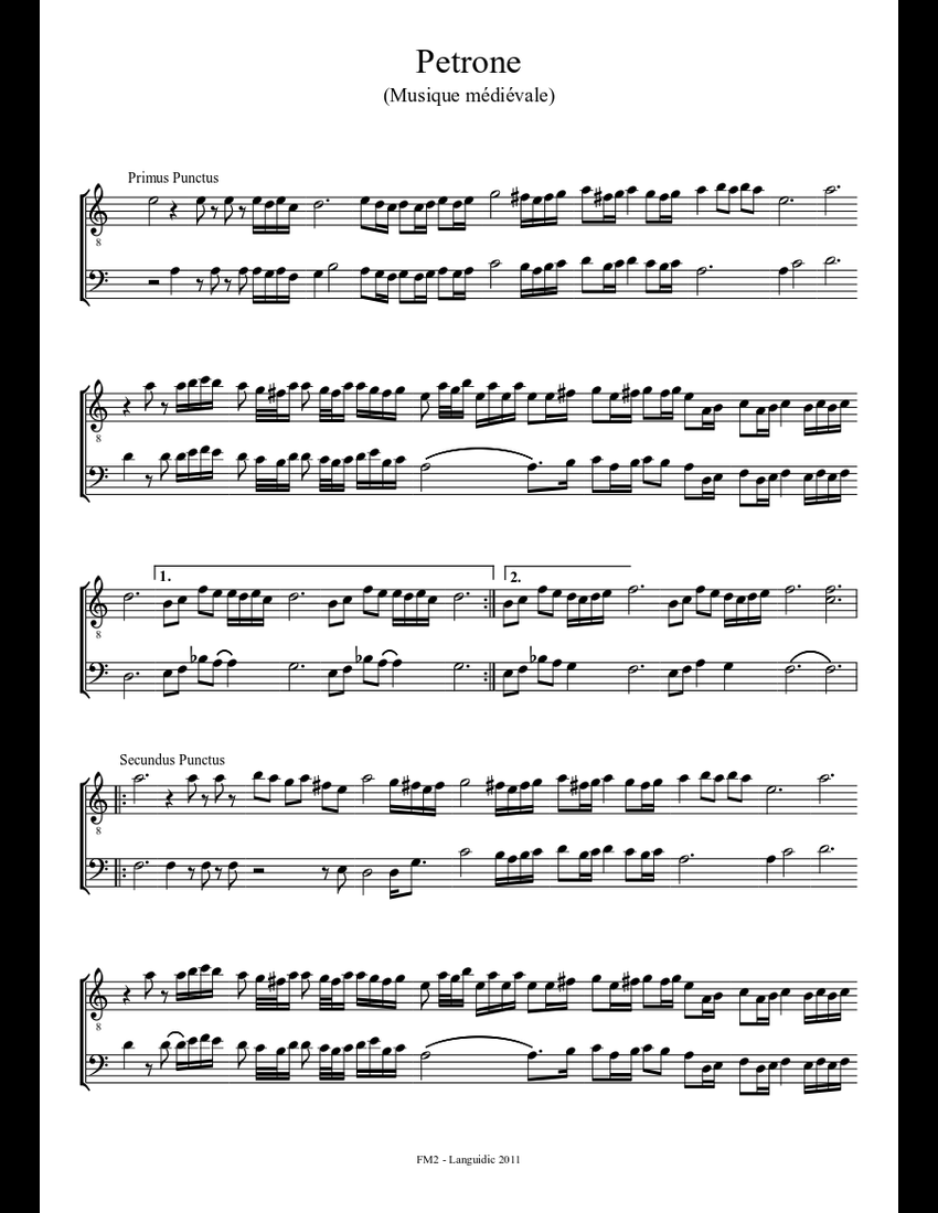 Petrone sheet music download free in PDF or MIDI