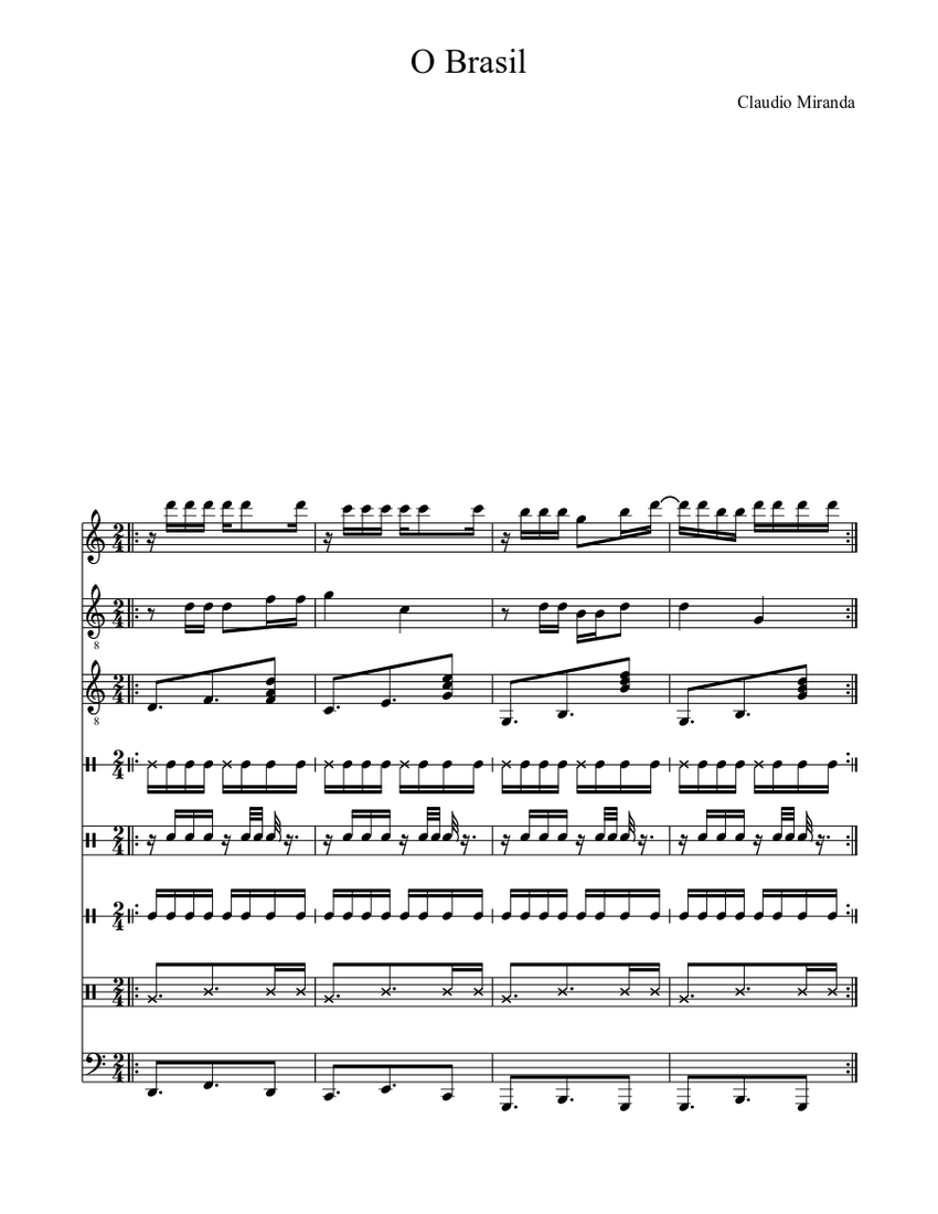 O Brasil Sheet music | Download free in PDF or MIDI | Musescore.com