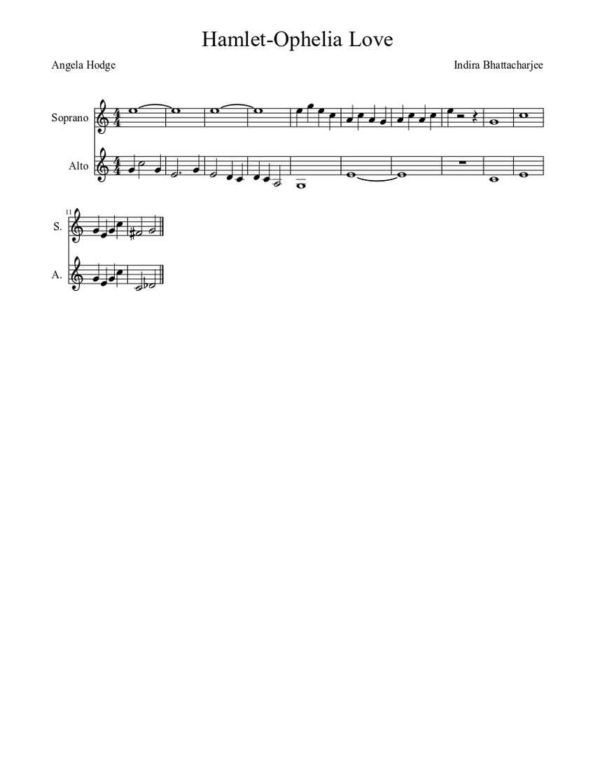 Hamlet-Ophelia Love Sheet music | Musescore.com