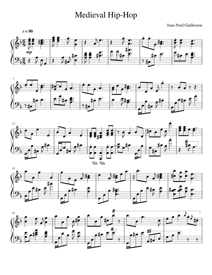 Hip Hop Piano Sheet Music