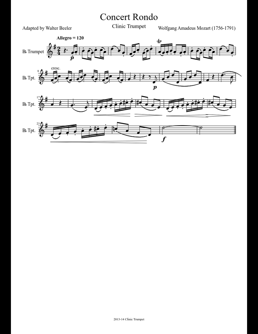 Concert Rondo sheet music download free in PDF or MIDI