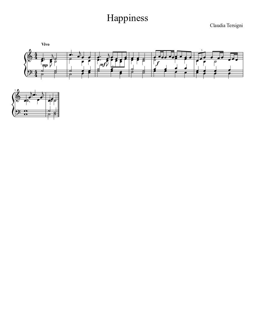 Happiness Sheet music | Musescore.com