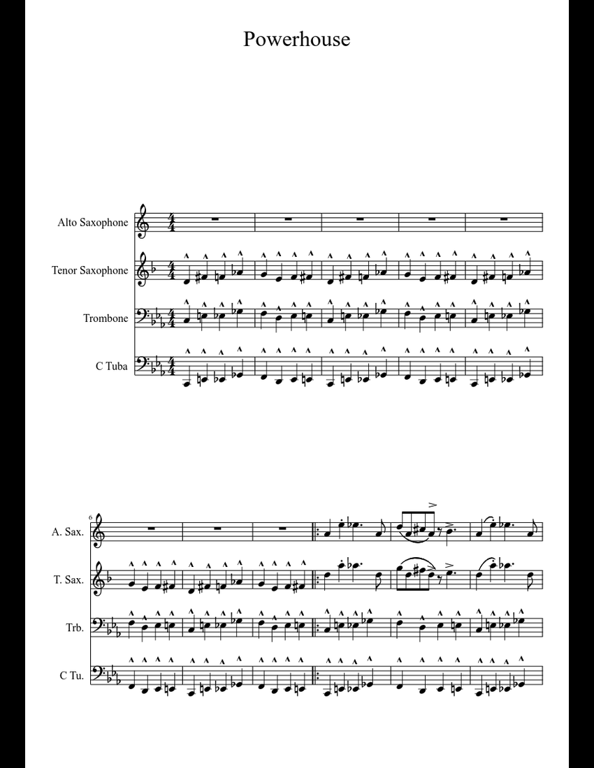 Powerhouse sheet music download free in PDF or MIDI