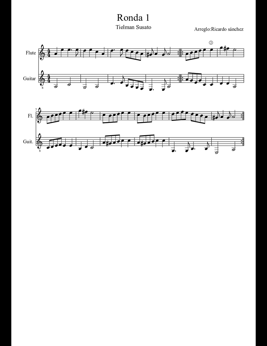 Ronda 1 sheet music download free in PDF or MIDI
