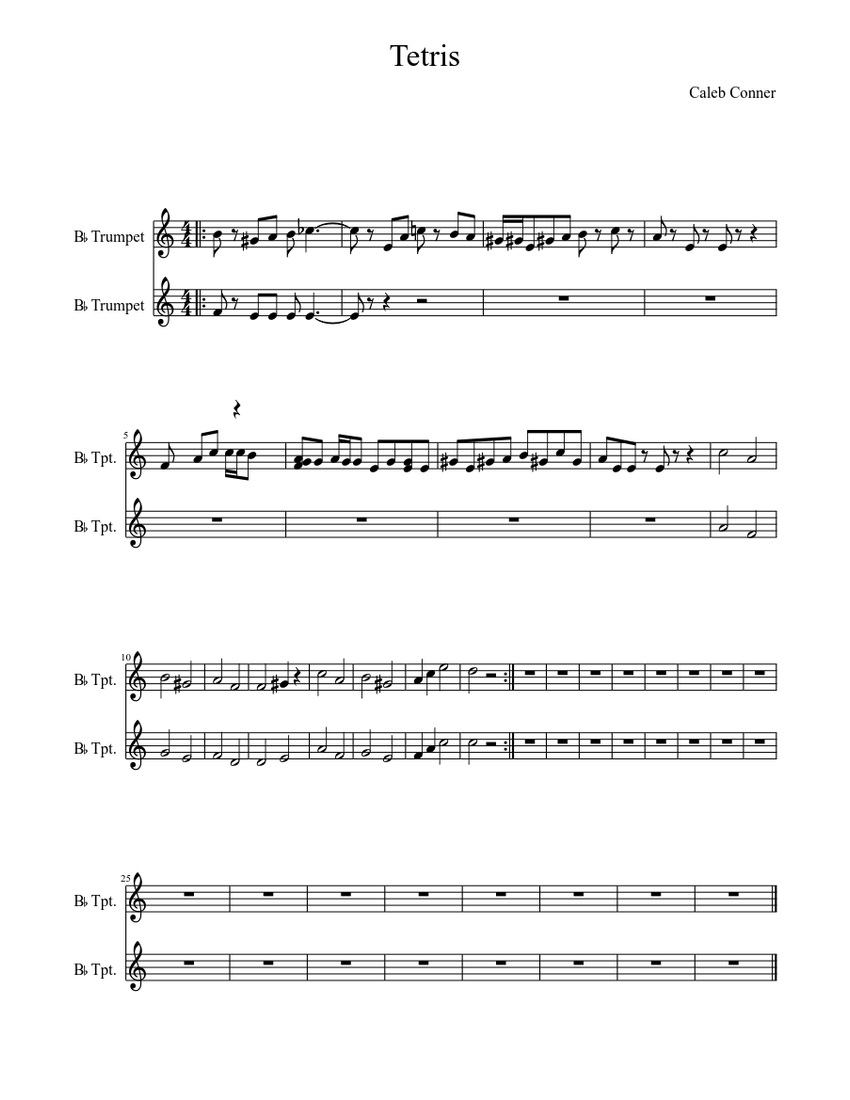 Tetris Sheet music | Download free in PDF or MIDI | Musescore.com