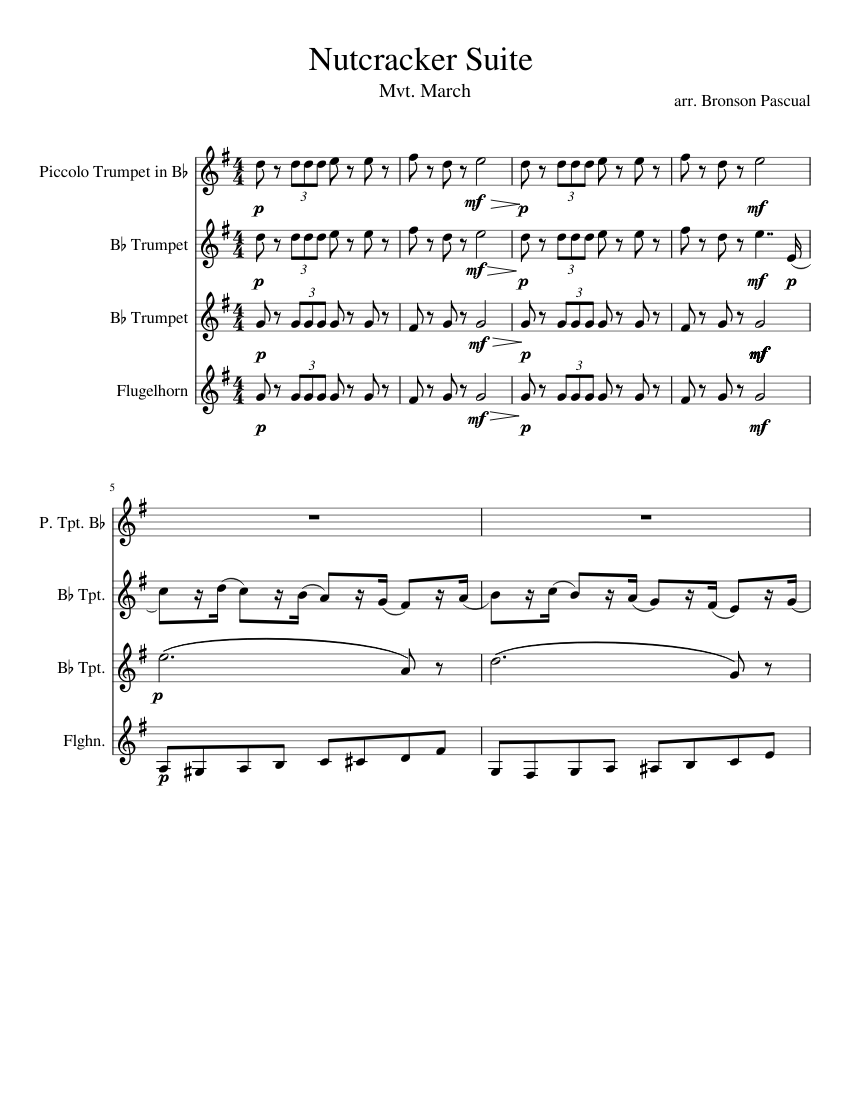 Nutcracker Suite: March sheet music for Trumpet download free in PDF or ...