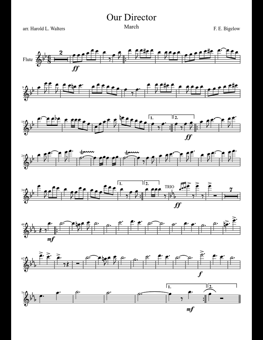 Our Director sheet music download free in PDF or MIDI