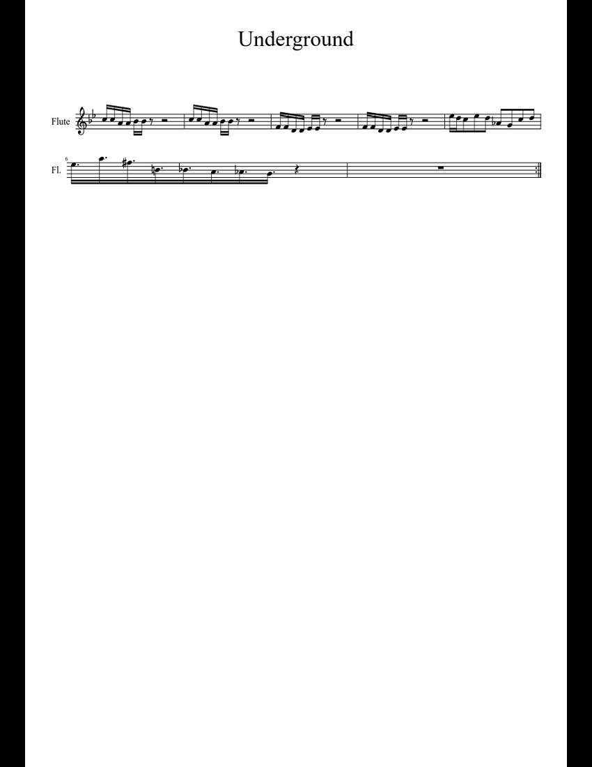 Super Mario Underground Theme sheet music download free in PDF or MIDI
