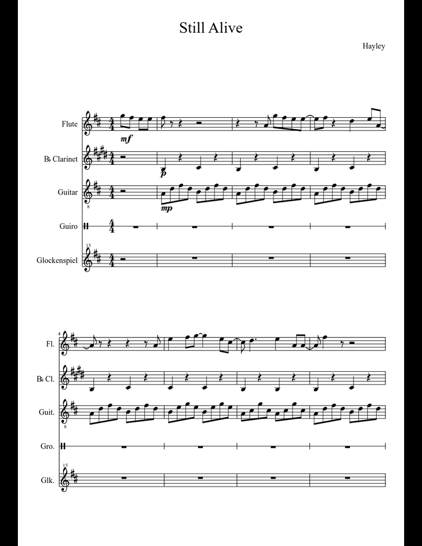 Still Alive sheet music download free in PDF or MIDI
