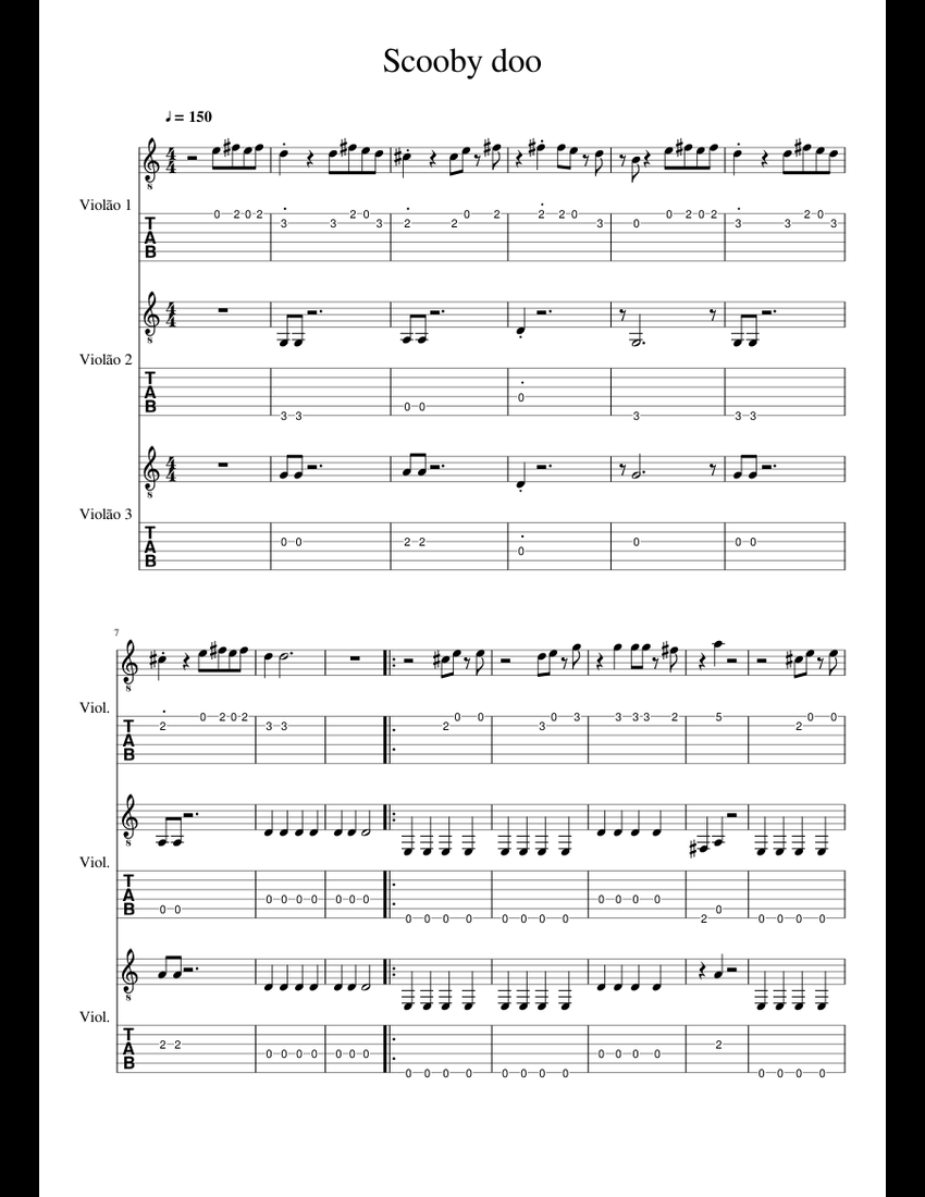 Whats New Scooby Doo sheet music for Guitar download free in PDF or MIDI