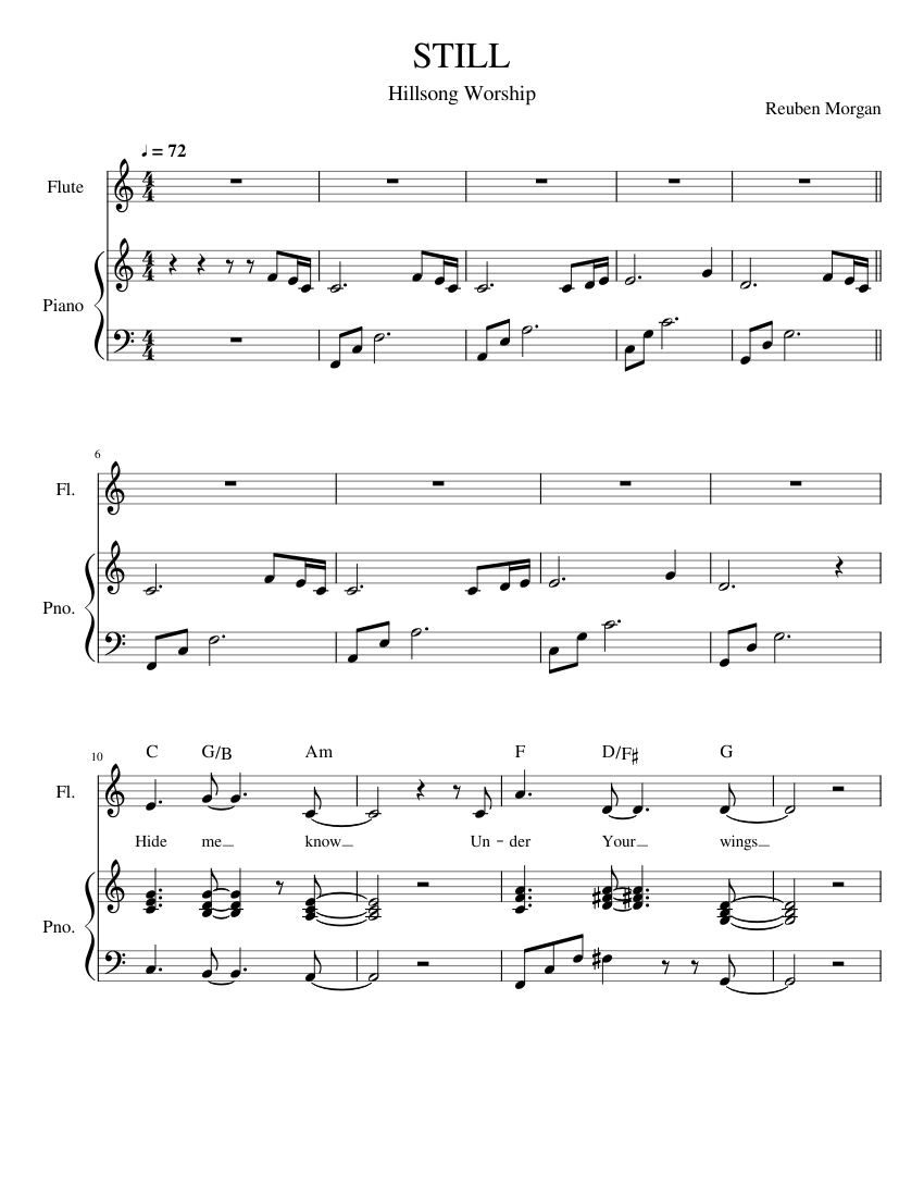 STILL Chords Acc Sheet music for Flute, Piano | Download free in PDF or ...
