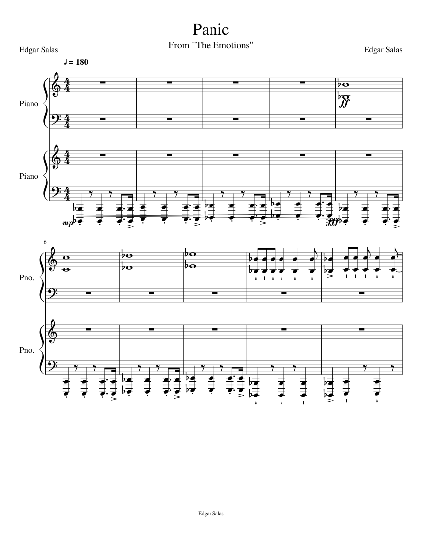 Panic Sheet music for Piano (Solo) | Musescore.com