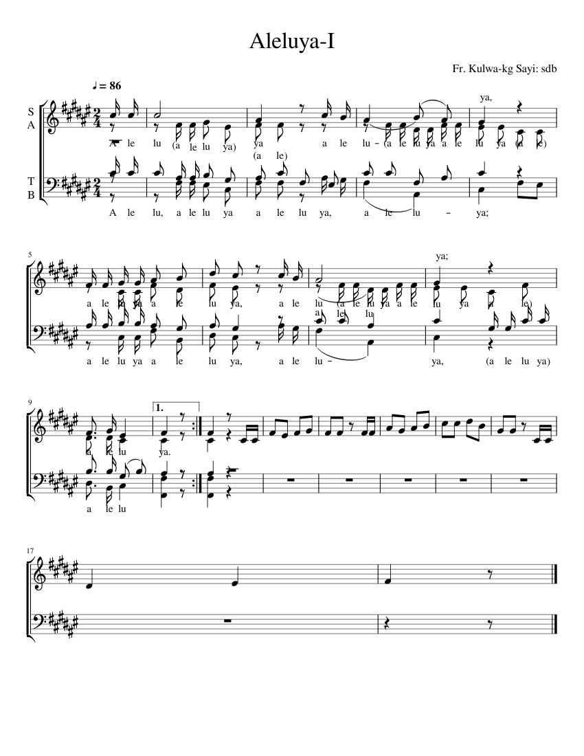 Aleluya-I Sheet music | Musescore.com
