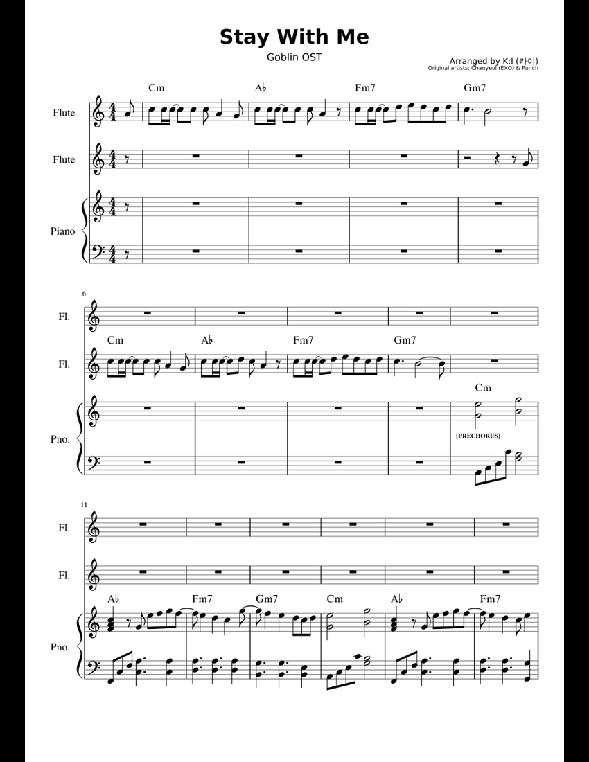 Stay With Me sheet music for Flute, Piano download free in PDF or MIDI