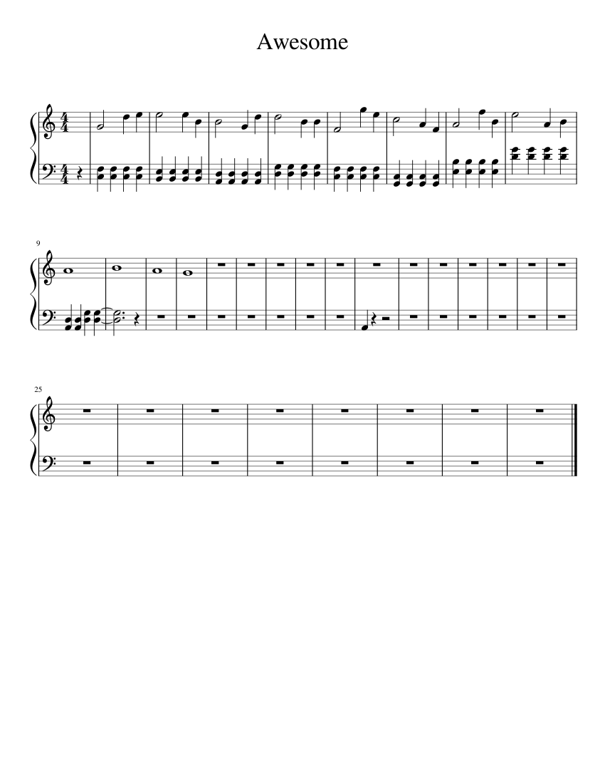 awesome Sheet music for Piano (Solo) | Musescore.com