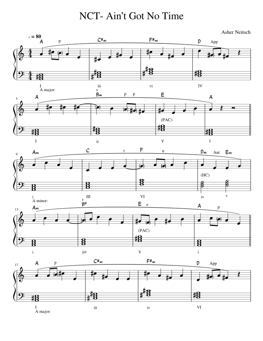 NCT - Aint Got no Time Sheet music for Piano (Solo) | Musescore.com