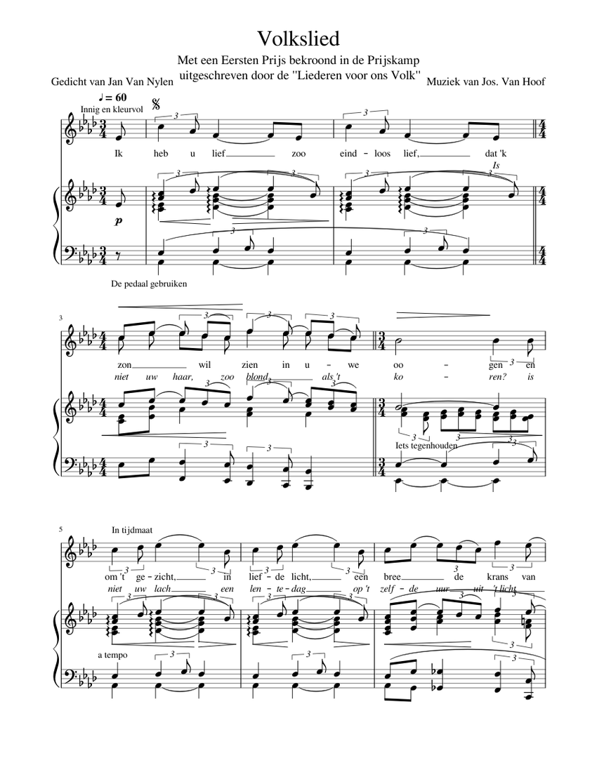 Volkslied Sheet music | Musescore.com