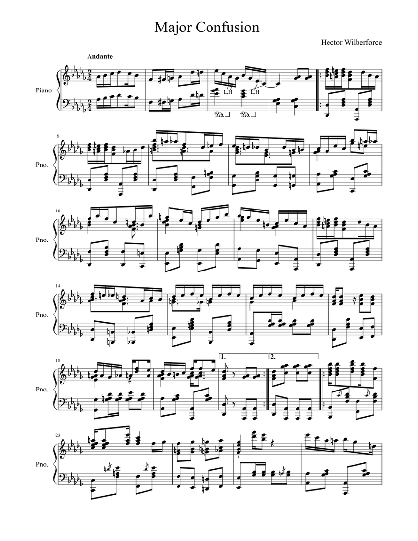 Major Confusion Sheet music for Piano (Solo) | Musescore.com