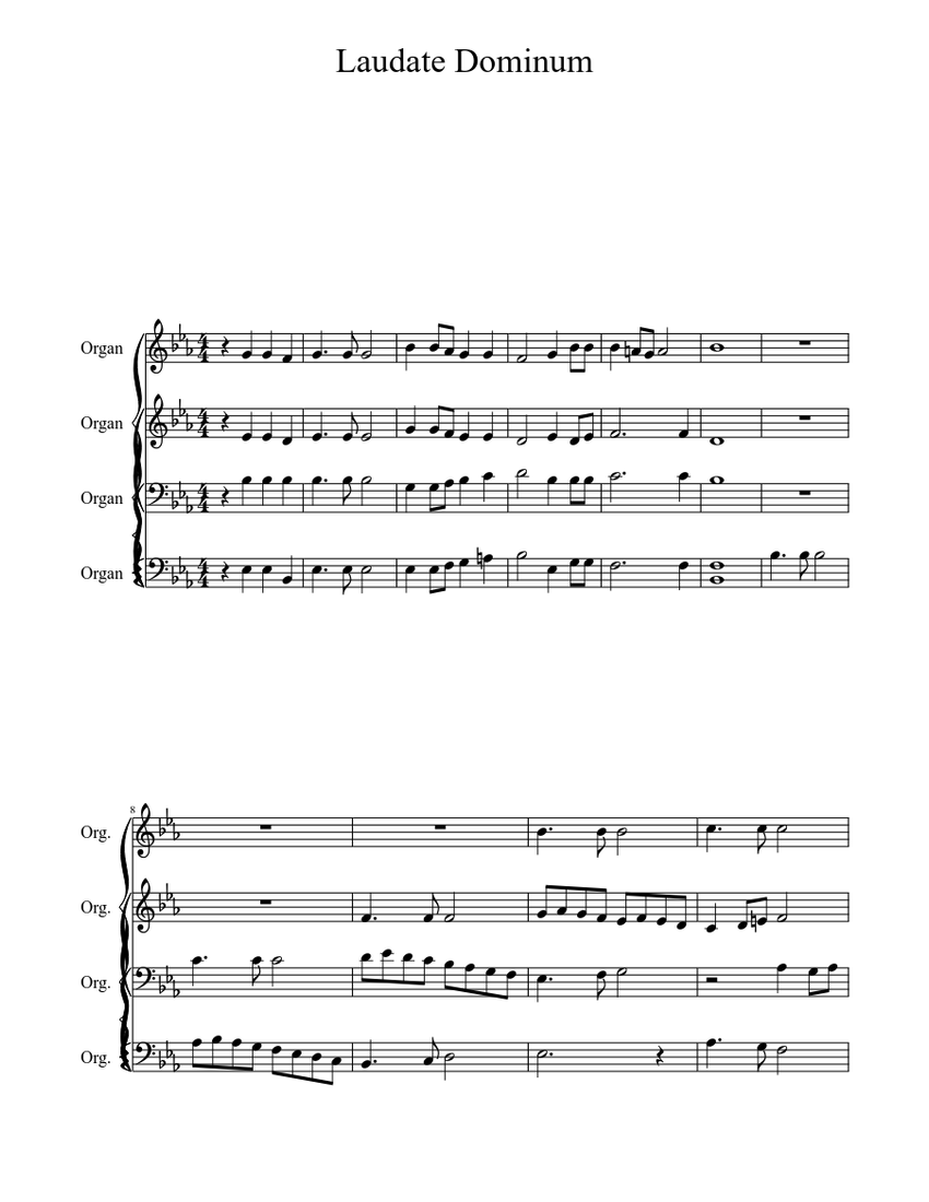 Laudate Dominum Sheet music | Download free in PDF or MIDI | Musescore.com