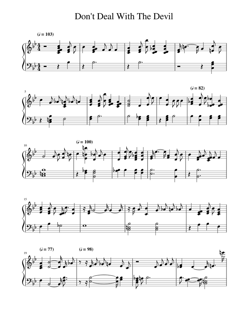 Don t Deal With The Devil Sheet music for Piano | Download free in PDF ...