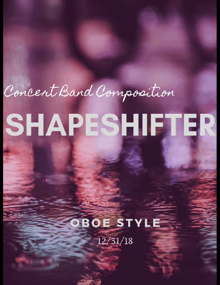 Shapeshifter- Concert Band Original Composition sheet music for Flute ...