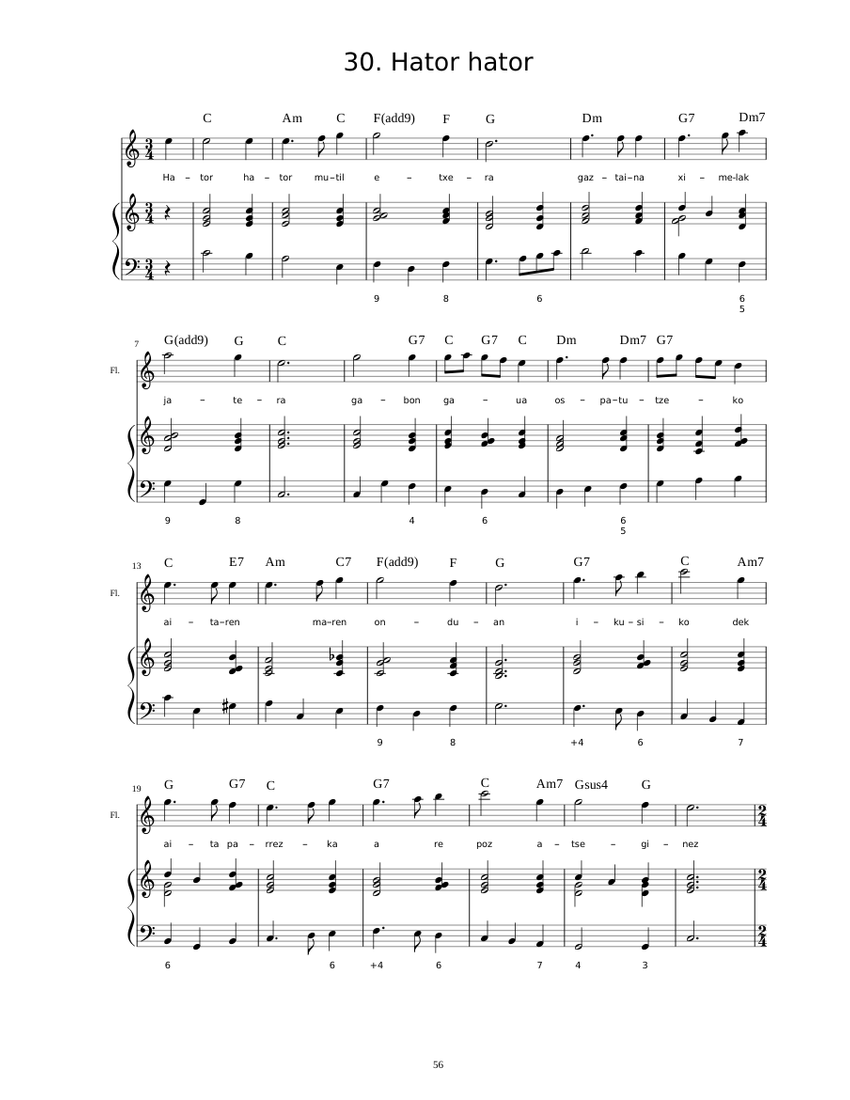 Hator hator sheet music download free in PDF or MIDI