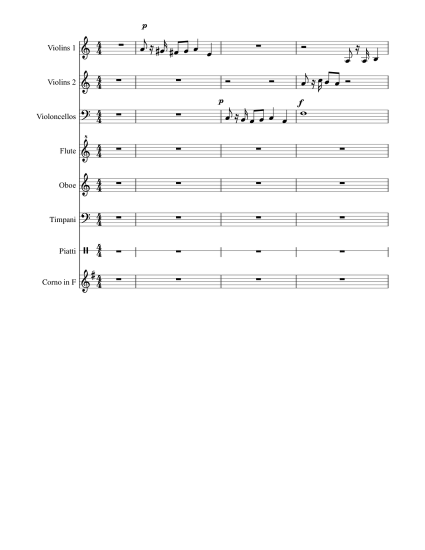 Shrek Sheet music for Flute, Strings, Oboe, Timpani | Download free in ...