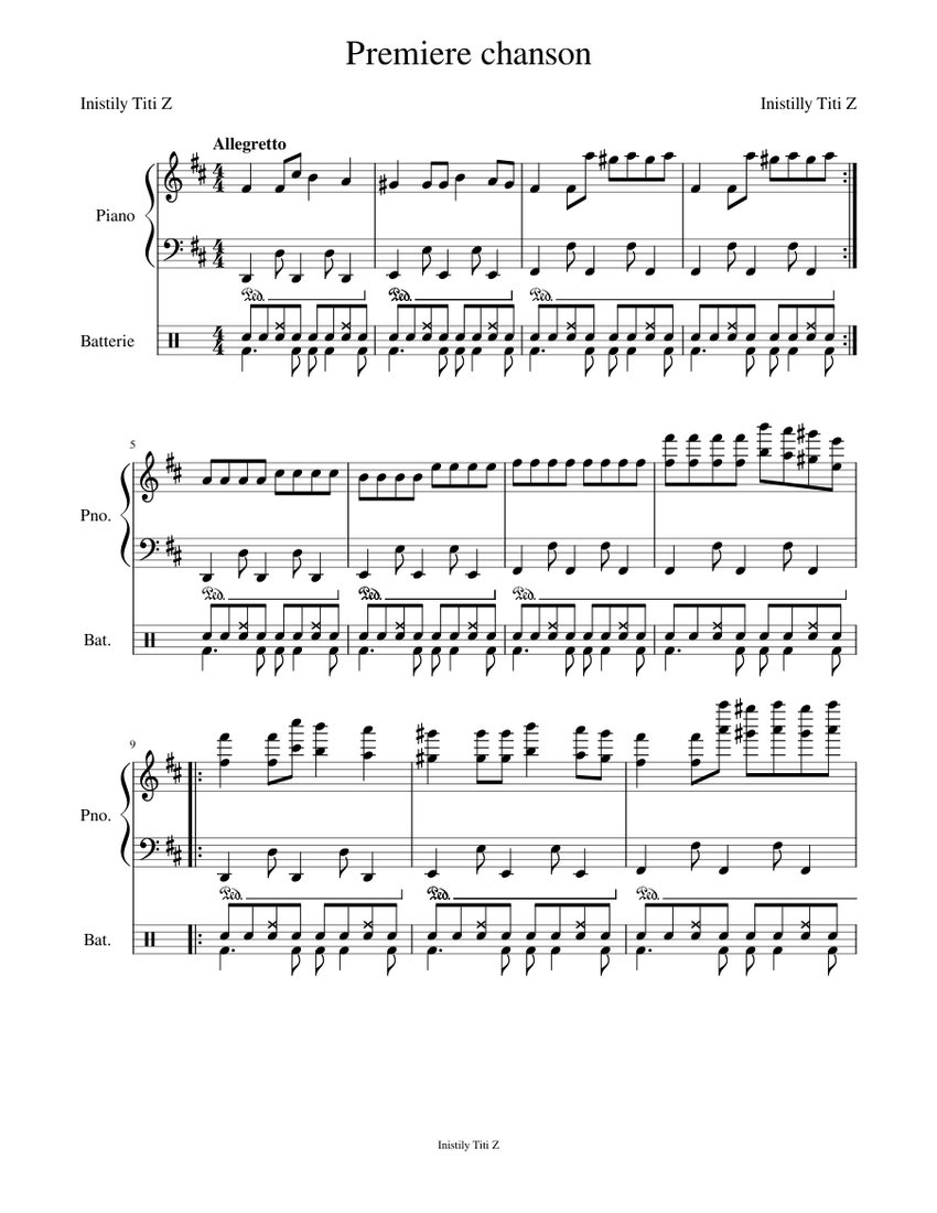 Coffin Dance Sheet music for Piano, Drum Group (Solo) | Musescore.com