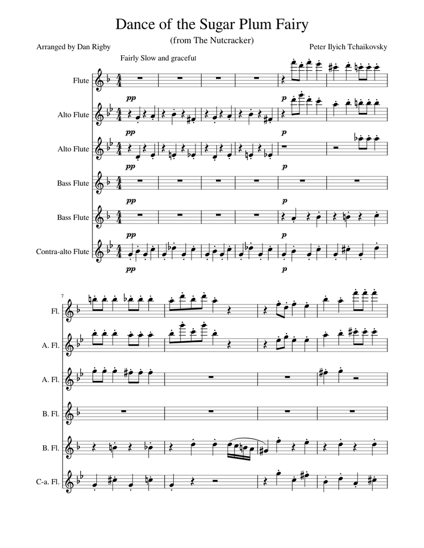 Dance_of_the_Sugar_Plum_Fairy Sheet music for Flute | Download free in ...