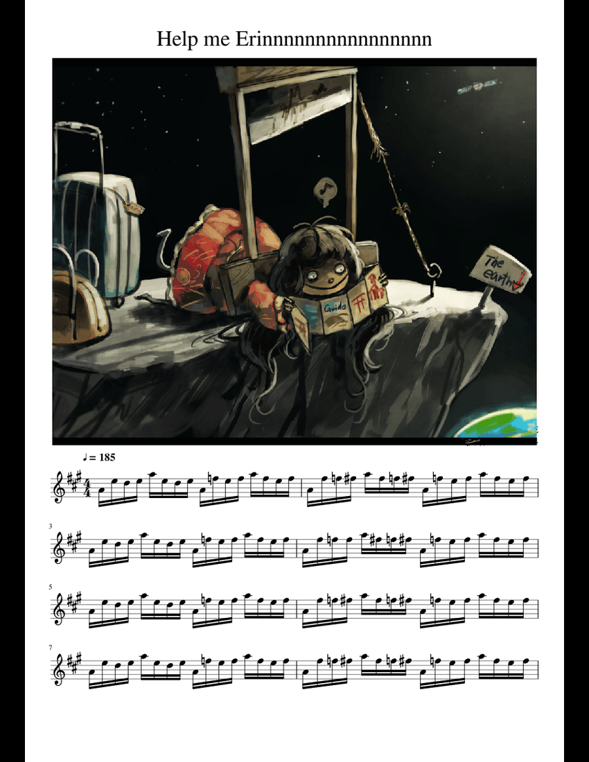 Help me, ERINNNNNN!! sheet music for Violin download free in PDF or MIDI