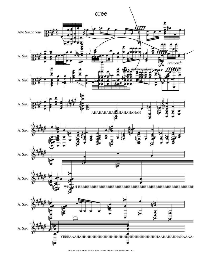 Cree Sheet music | Download free in PDF or MIDI | Musescore.com