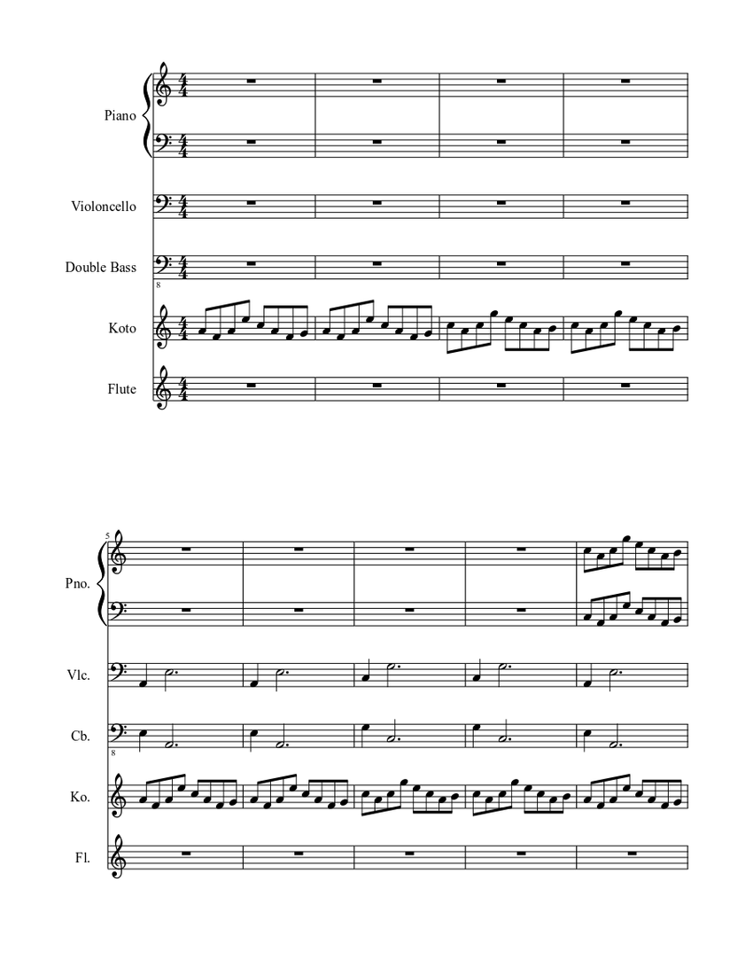 Koto Sheet music for Piano, Flute (Solo) | Musescore.com