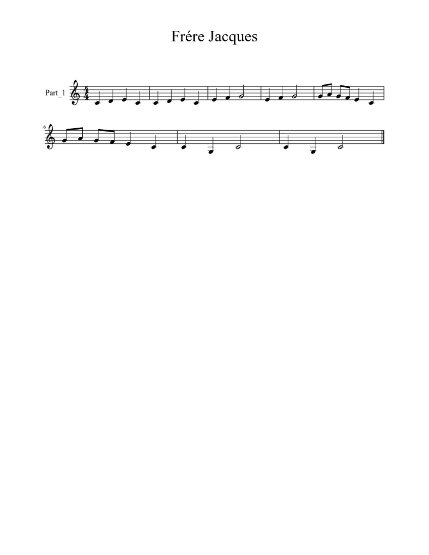 Frère Jacques Sheet music | Musescore.com